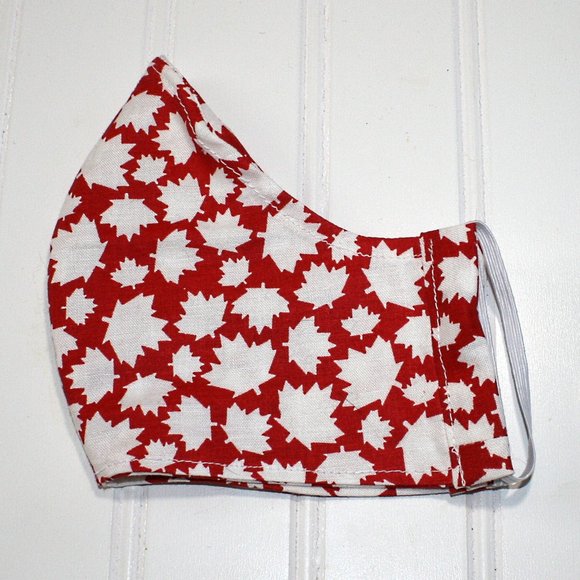 Hand Crafted | Accessories | Handmade Cloth Canada Maple Leaf Face Mask ...